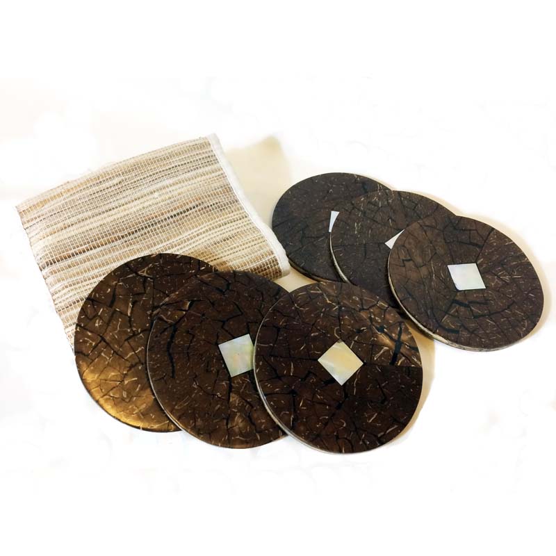 Coasters with Mother of Pearl Inlay