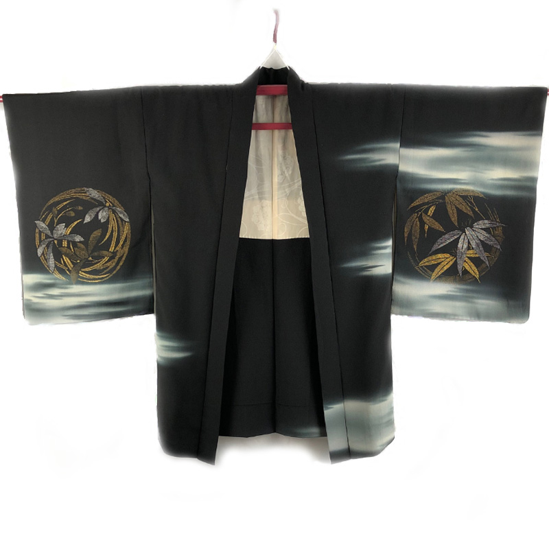 Silk Vintage Haori Heavily Embroidered