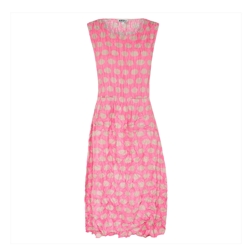 Alquema Smash Sleeveless Pocket Dress AD545 Pink/Beige Elliptica