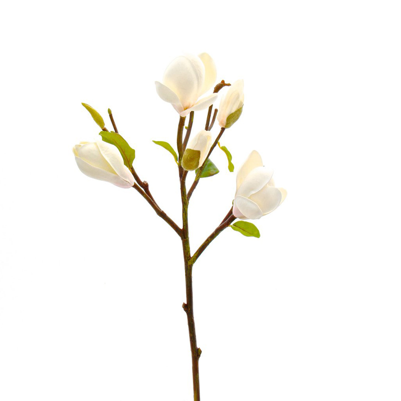 Short Magnolia Branch 51cm, White
